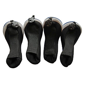 kepoda 4Pcs Golf Hybrid Club Head Cover UT Rescue Covers with Interchangeable Number Tags (Blue)