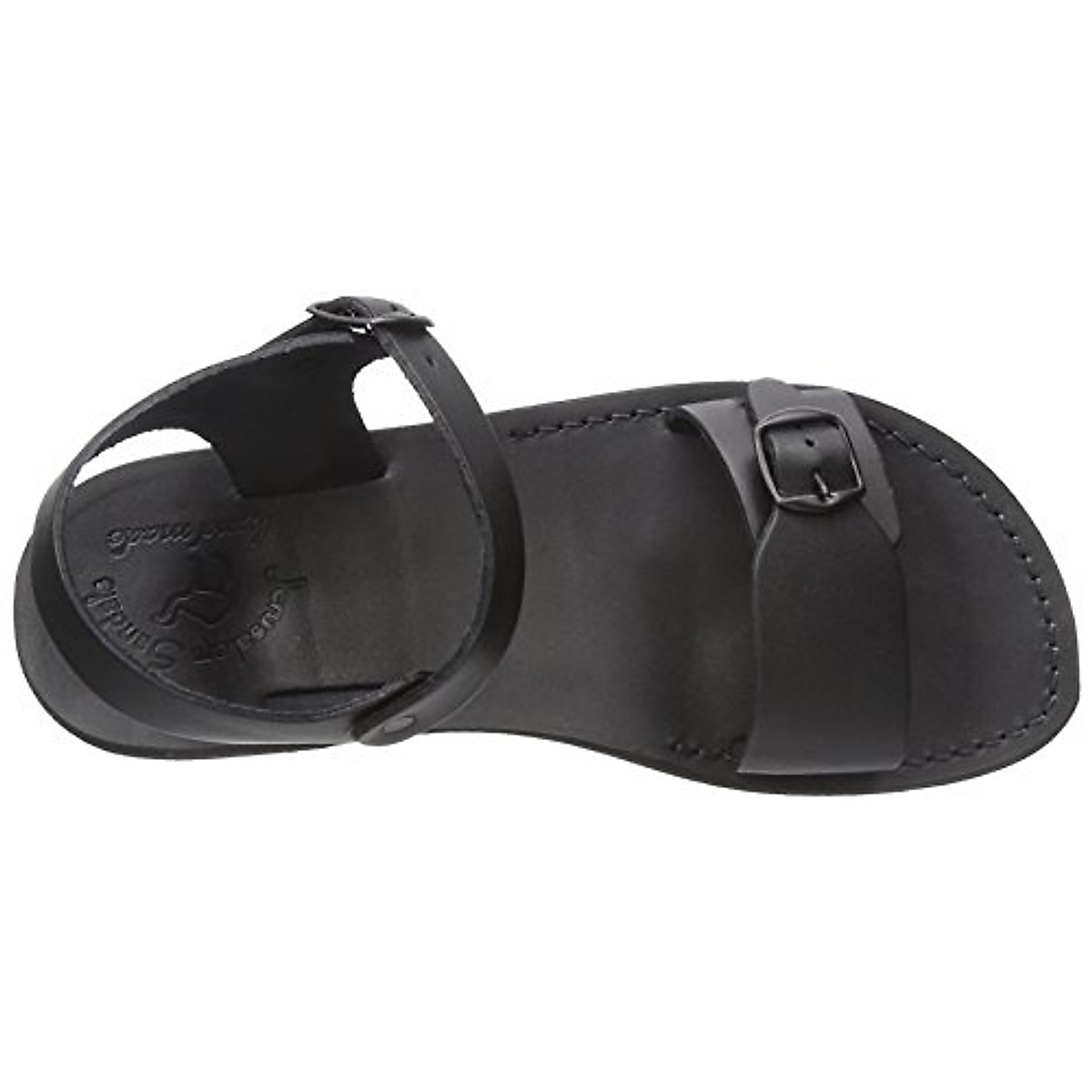 Jerusalem Sandals The Original - Leather Adjustable Buckle Sandal - Black