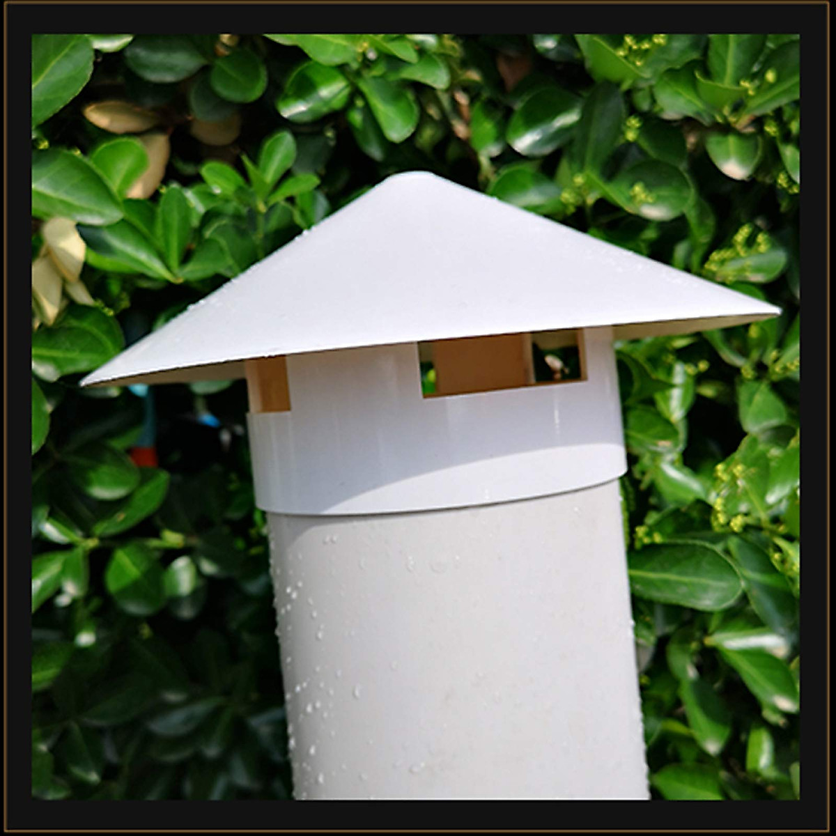 Chimney Rain Cap PVC Breathable Cap Plastic Rain Cap Vent Cap Pipe Cap Vent Cap, 4.3 inches (110 mm)
