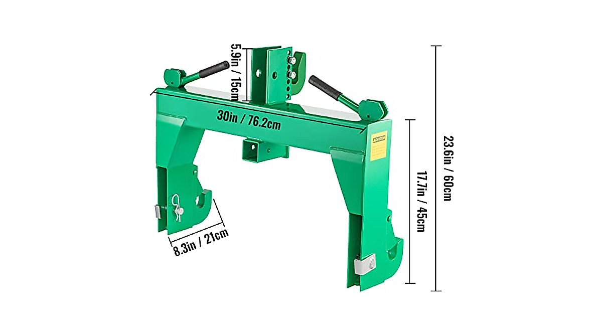 VEVOR 3-Point Quick Hitch - 3080 lbs Capacity