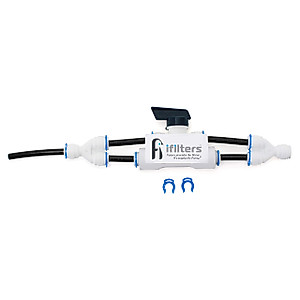 iFilters Reverse Osmosis RO Flush Kit Valve for 50 GPD RO System, 1/4" QC Ports