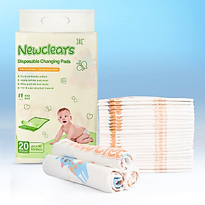 Newclears Baby Disposable Underpads Breathable Incontinence Diaper Changing Pads, 20 Count/Pack (23''x36'' - 6pack(120 Count))