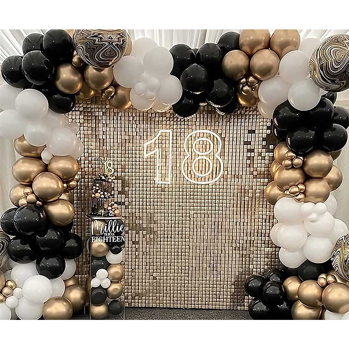 10pcs 18 inch Metallic Gold Balloons, Thick Latex Chrome Helium Balloons for Birthday Family Party Wedding Party Baby Shower Decoration Supplies