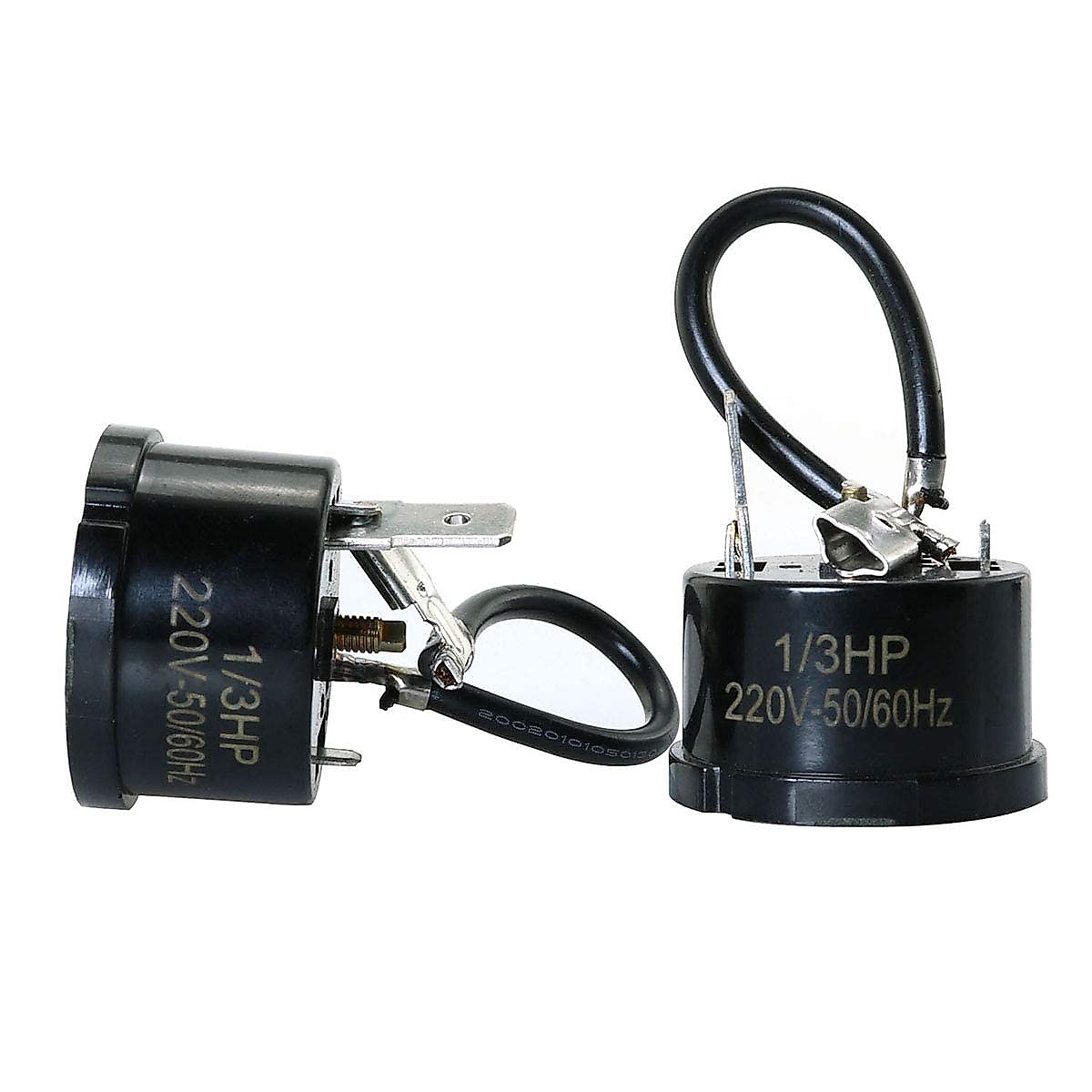 MEETOOT 2pcs 1/3HP-250W Refrigerator Thermal Overload Protector Compressor Replacement Part for Mini Refrigerator, Wine Center and Beverage Cooler