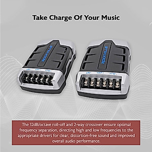 Rockville RV68.2C 6x8" Component Car Speakers, 900W, 4 Ohm, CEA Rated, Polypropylene Woofer, Butyl Surround, 1.2" PEI Tweeter, Perfect for Car Audio