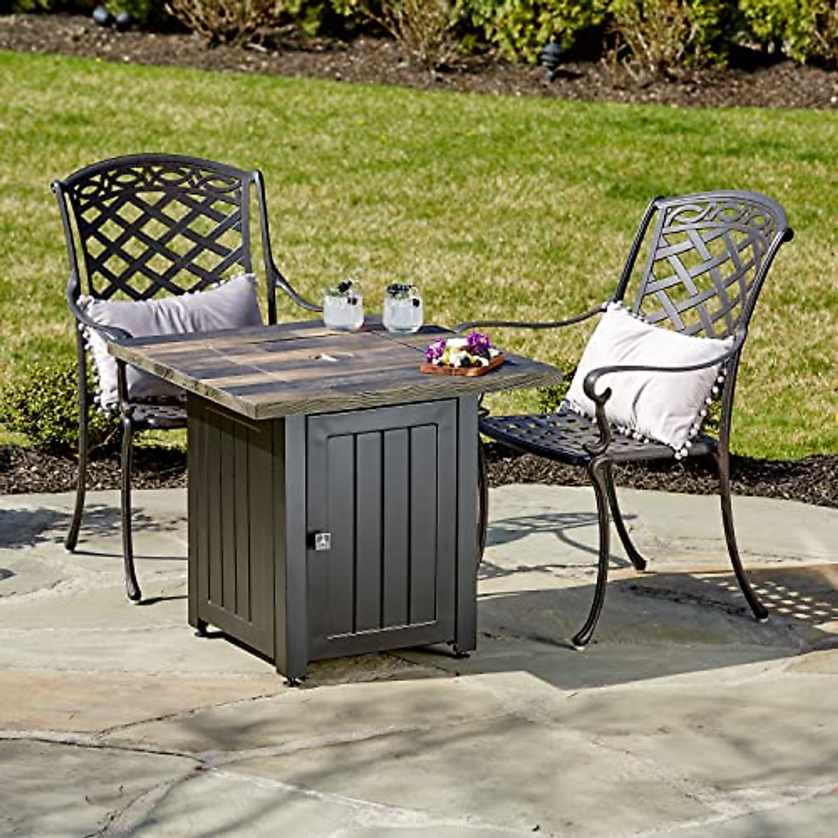 Endless Summer, The Riley, 28" Square Outdoor Propane Gas Fire Pit