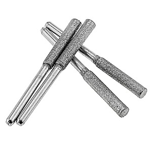Chainsaw Sharpener Stone CHENJIN 10PCS 5/32 Inch (4 mm) Grinding Stone File with Storage Box Polishing Grinding Tool