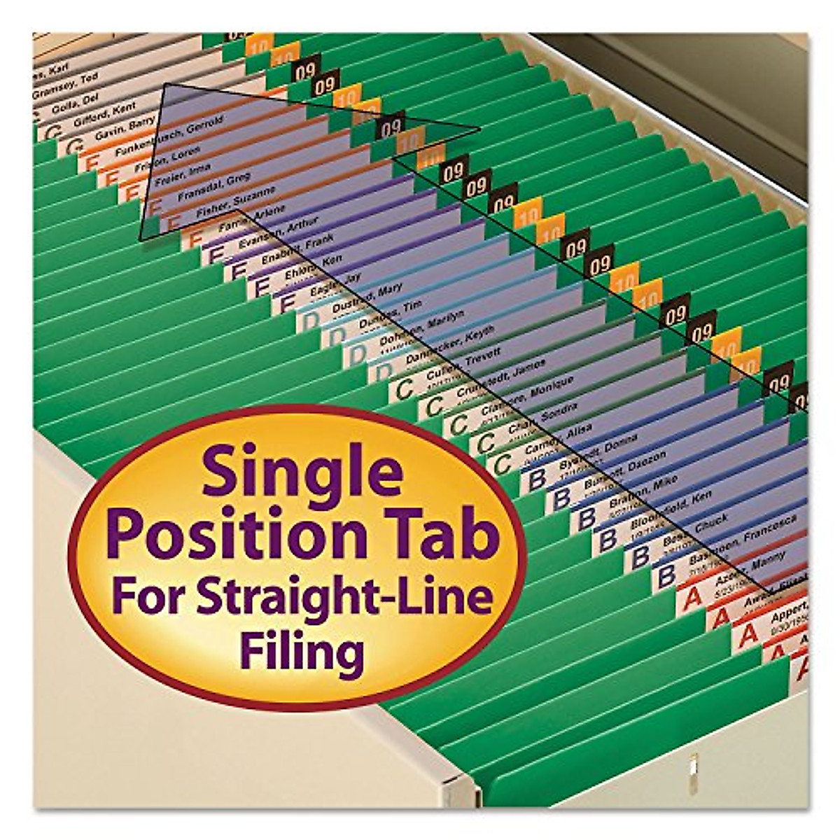 Smead File Folder, Reinforced Straight-Cut Tab, Legal Size, Green, 100 per Box (17110)