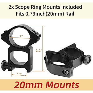 Beileshi 4x32 Compact Rifle Scope Crossbow Scope,Crosshair Optics Hunting Scope with 20mm Free Mounts