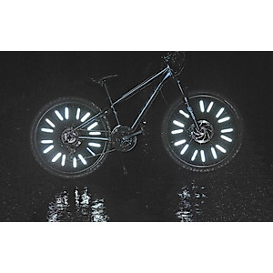 Jusmar Bike Spoke Reflector Pack of 36 - Bike Reflectors for Mountain and Road Bikes - Kids Bike Reflector - Waterproof Bicycle Spoke Reflectors. Fits to Spokes 14 and 15 Gauge (1.8-2.0mm)