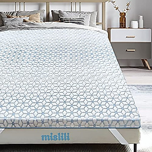 Mislili King Size Pillows and 3 inch Memory Foam Mattress Topper Bundle
