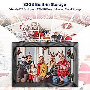 19-inch Dual-WiFi Digital Photo Frame - Digital Picture Frame, 32GB, Motion Sensor, Full Function, Sharing Photos and Videos via App or Email Instantly, Unlimited Cloud Storage, Wall Mountable
