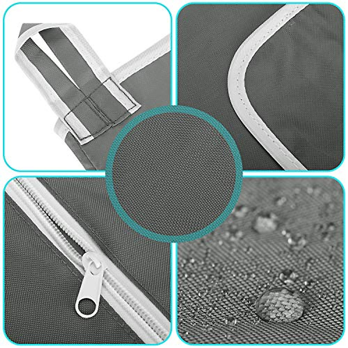 Comeve Open Top Door Hanging Laundry Hamper Bag, Space Saving Wall Hanging Laundry Bag with 2 Door Hooks, Large Laundry Basket for Closet, Travel, Storage (Grey)