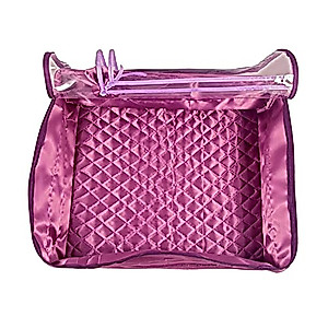 atorakushon 12 Piece Fabric Satin Saree Cover Clothes Storage Bags Set With Transparent Window Extra Large Wardrobe Garments Organizers (Purple)