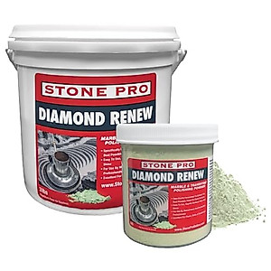Diamond Renew Polishing Powder - Diamond Abrasive for Marble, Travertine & Limestone - Professional Grade - Restores & Enhances Shine - Easy to Use (1 lb)