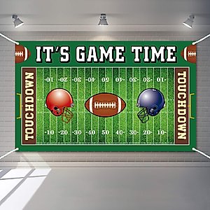 Football Field Backdrop Decoration for Football Themed Birthday Party Background Baby Shower Decor Photography Banner