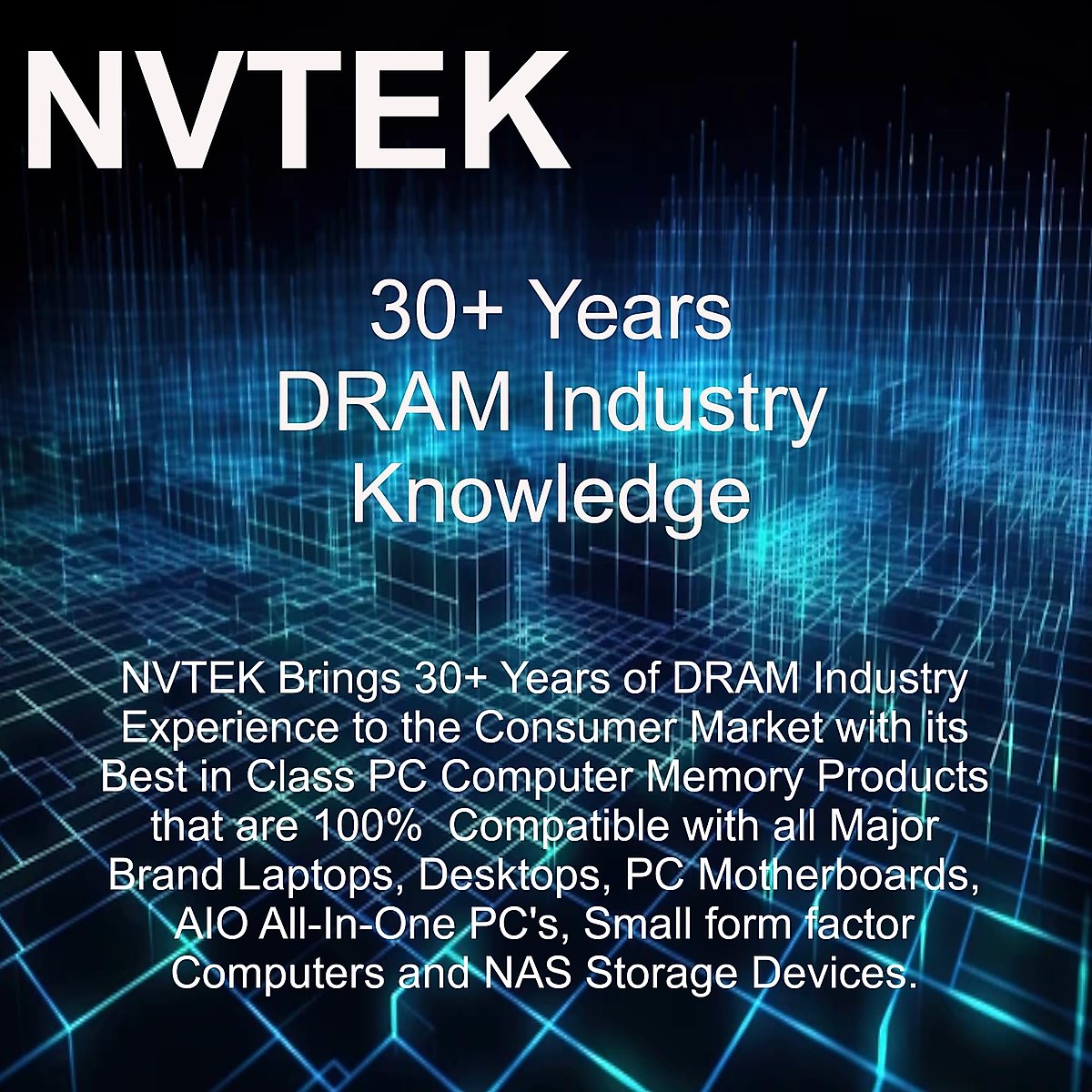 NVTEK 8GB (1X8GB) DDR4 2666MHZ PC4-21300 UDIMM 1Rx8 1.2V CL19 288-PIN Non-ECC Unbuffered Desktop PC Computer Memory