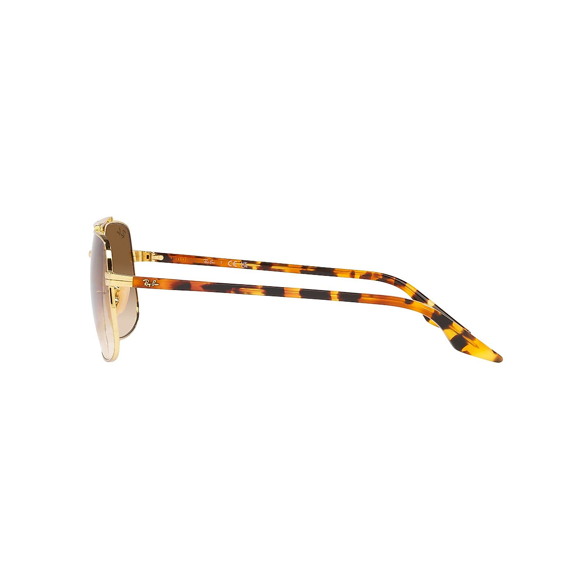 Ray-Ban RB3699 Square Sunglasses, Gold/Clear Brown Gradient, 56 mm