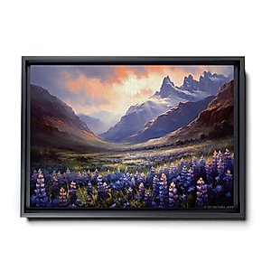 Enchanting Texas, Native Texas Hill Country Bluebonnet Landscape - Fine Art Print Mounted in a White Mat Board
