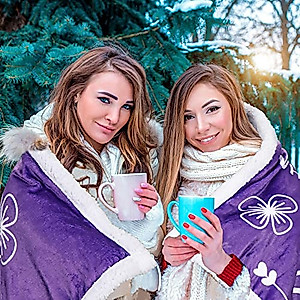 BLANKIEBLISS - Teal Sister Throw Blanket - Super Soft & Cozy Sherpa Fleece - Perfect Sister or in Law Birthday Gifts from Sister - Snuggly Hug Blankets 60x50