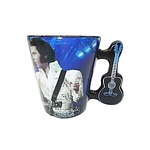 Elvis Shot Glass The King"Blue" with Guitar Handle