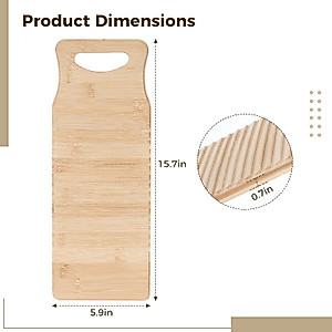 Wooden Washboard for Hand Washing Clothes, 15.7 x 5.9 x0.7’’ Anti-slip Laundry Cleaning Board for Hand Washing Scrubboard, Old Fashion Scrub Board Washing Board(40 * 15 * 1.8cm)