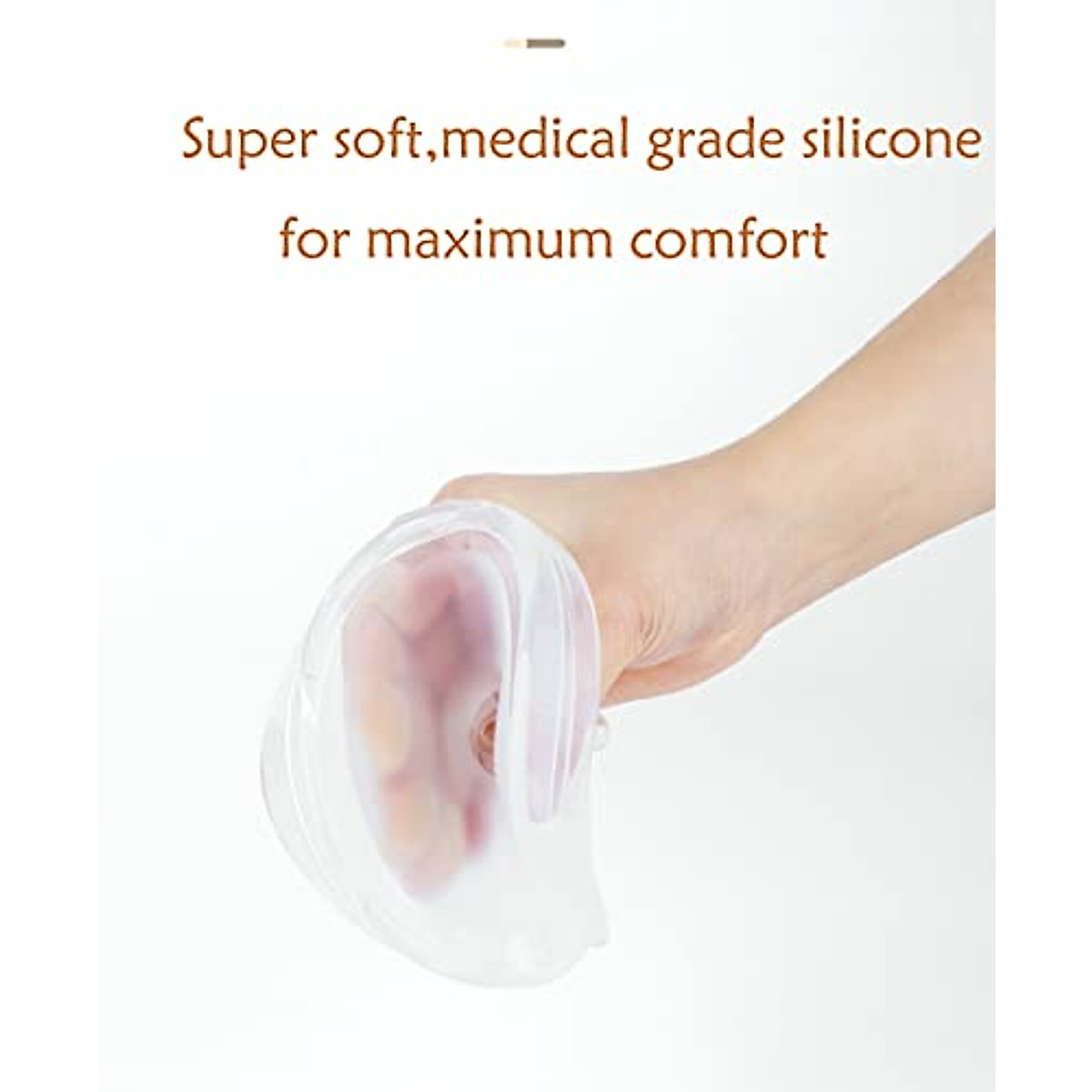 Bwcece Wearable Silicone Milk Collection Cups,Closed System Breast Milk Collection Cups,BreastMilk Collector Cup,Pump On The Go-24mm(2PCS)