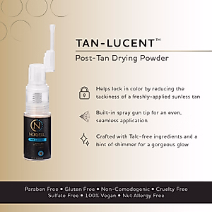 Norvell Post Sunless Tan-Lucent Talc Free Tinted Drying Powder for Flawless Spray Tan, 0.5oz (14.2g)