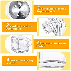 50 Set Mini Salt and Pepper Shakers Small Salt and Pepper Shakers Bulk Clear Glass Individual Tiny Spice Shaker Transparent Seasoning Holders for Home Restaurant Kitchen Table Wedding Party Supplies