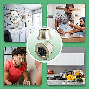 Faucet Aerator for Shower Bathroom Kitchen Faucet Parts Compatible with Moen 116618BN, High Flow Sink Aerator Replacement, 2.2 Gallon Per Minute, Finish Brushed Nickel