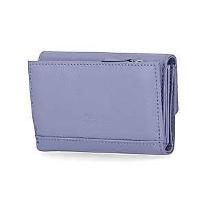 Mundi Rio Womens Leather Trifold Indexer Wallet Clutch Purse, Lilac