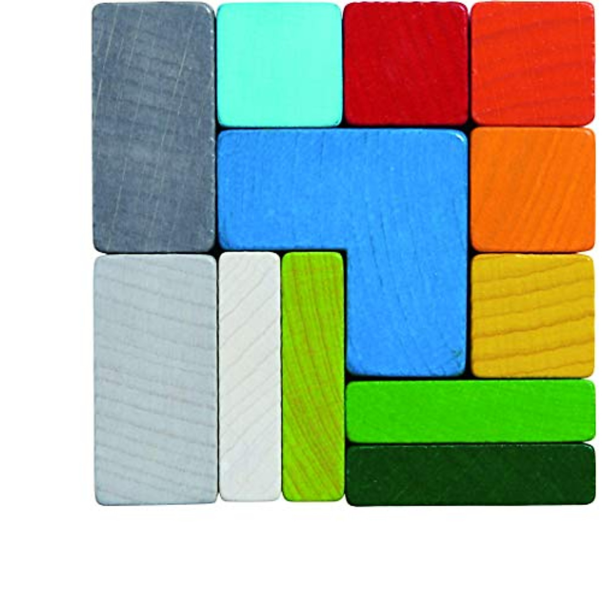 HABA Chromatix Wooden Blocks - 19 Piece Building Block Set - for Children Ages 3+