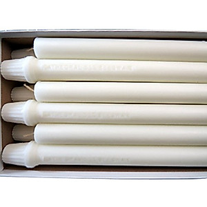 Cathedral Brand 51% Beeswax Short 4's Candles with Self-Fitting Ends, 7/8 Inch x 12 Inch, Box of 24