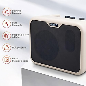 SUNYIN Bass AMP Combo Portable 10W Bass Amplifier with 10ft Guitar Cable MA-10B Dual Channel Mini Bass Amplifier Practice Bass Indoor Mini Bass AMP for Electric Bass Guitar