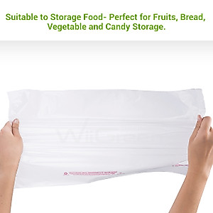 WiiGreen 4 Rolls 11" x 19" HDPE Plastic Produce Roll Bags for Food Storage, 625 Bags/Roll