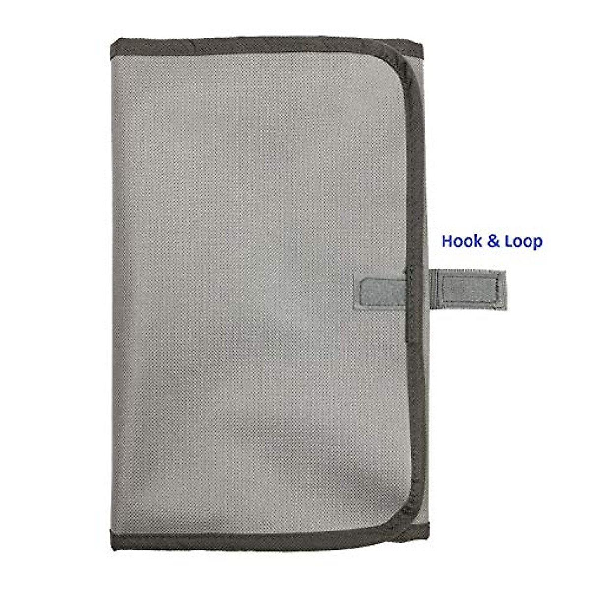 ANIZER Travel Foldable Jewelry Rolls Bag Hanging Jewelry Organizer with 9 Zippered Clear Pockets Storage Pouch with Rotatable Hanger (GREY)