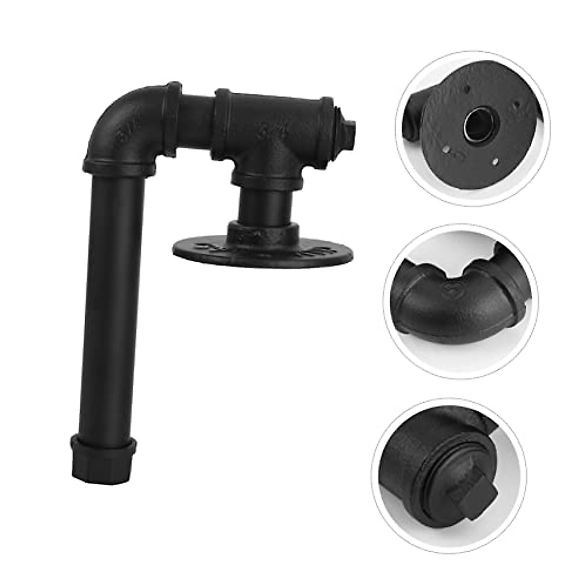 RORPOIR 1pc Wood Tools Wall Mounted Toilet Towel Bar Black Bathroom Wooden Toilet Roll Holder Towel Rod for Bathroom Multipurpose Hanging Rack Wall-Mounted Roll Paper Rack Clothes Hanger