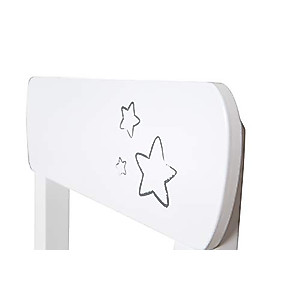 Roba: Table & 2 Chair Set: Little Stars - White Wood - Children's Seating Group, Toddler & Kids, Ages 2+