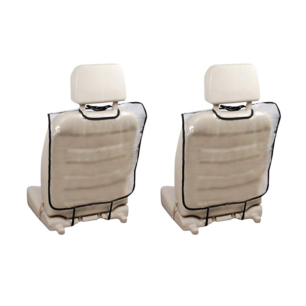 Vosarea 2PCS Car Seat Back Protector Pads Transparent Waterproof Anti-Kick Anti-Dirty Car Seat Back Mat Protetctive Cover for Children Kids