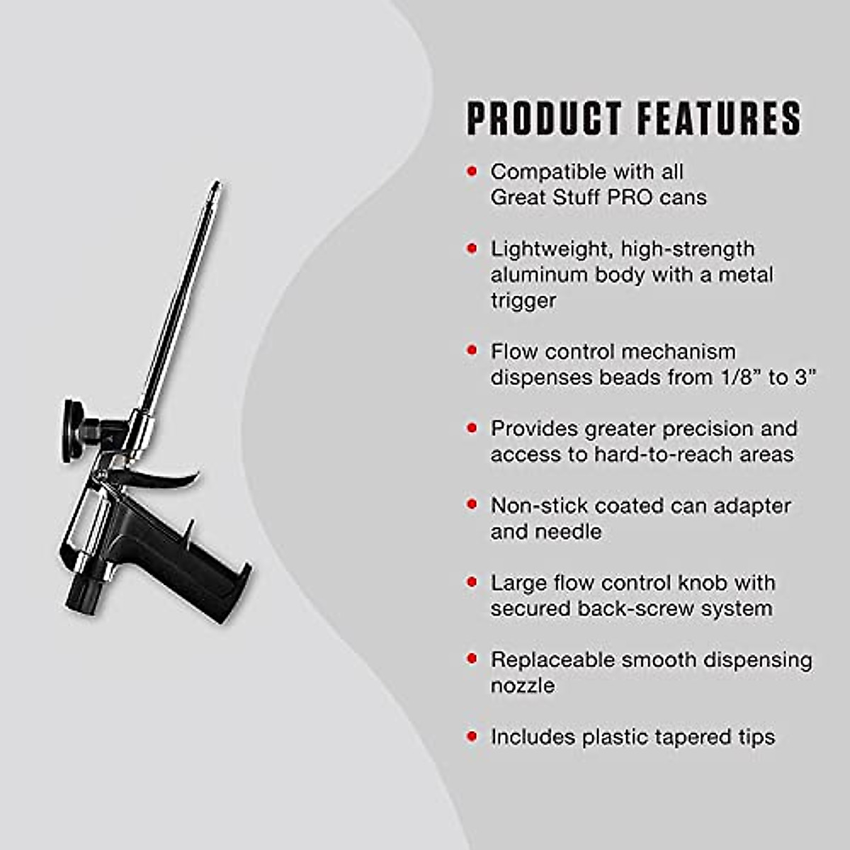 Great Stuff Pro 14 Foam Dispensing Gun, Silver