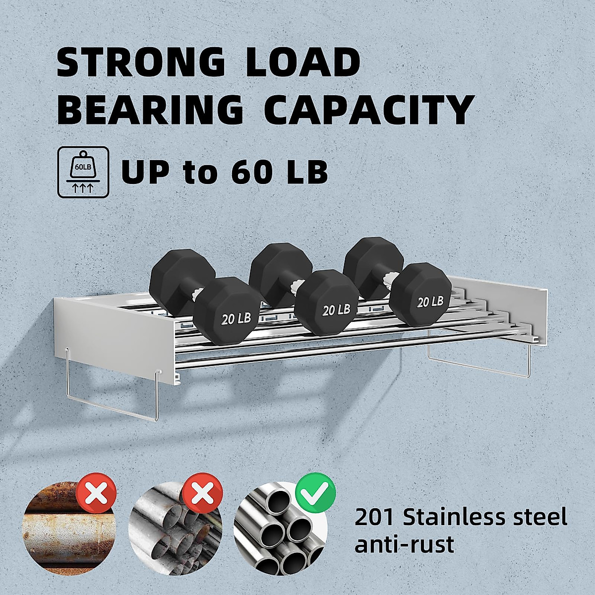 YEPATER Wall Mounted Clothes Drying Rack, Collapsible Drying Racks for Laundry Bathroom, 5 Stainless Steel Rods, 60 lb Capacity, with Wall Template Screwdriver Bit, Drill Bit, White,40 in