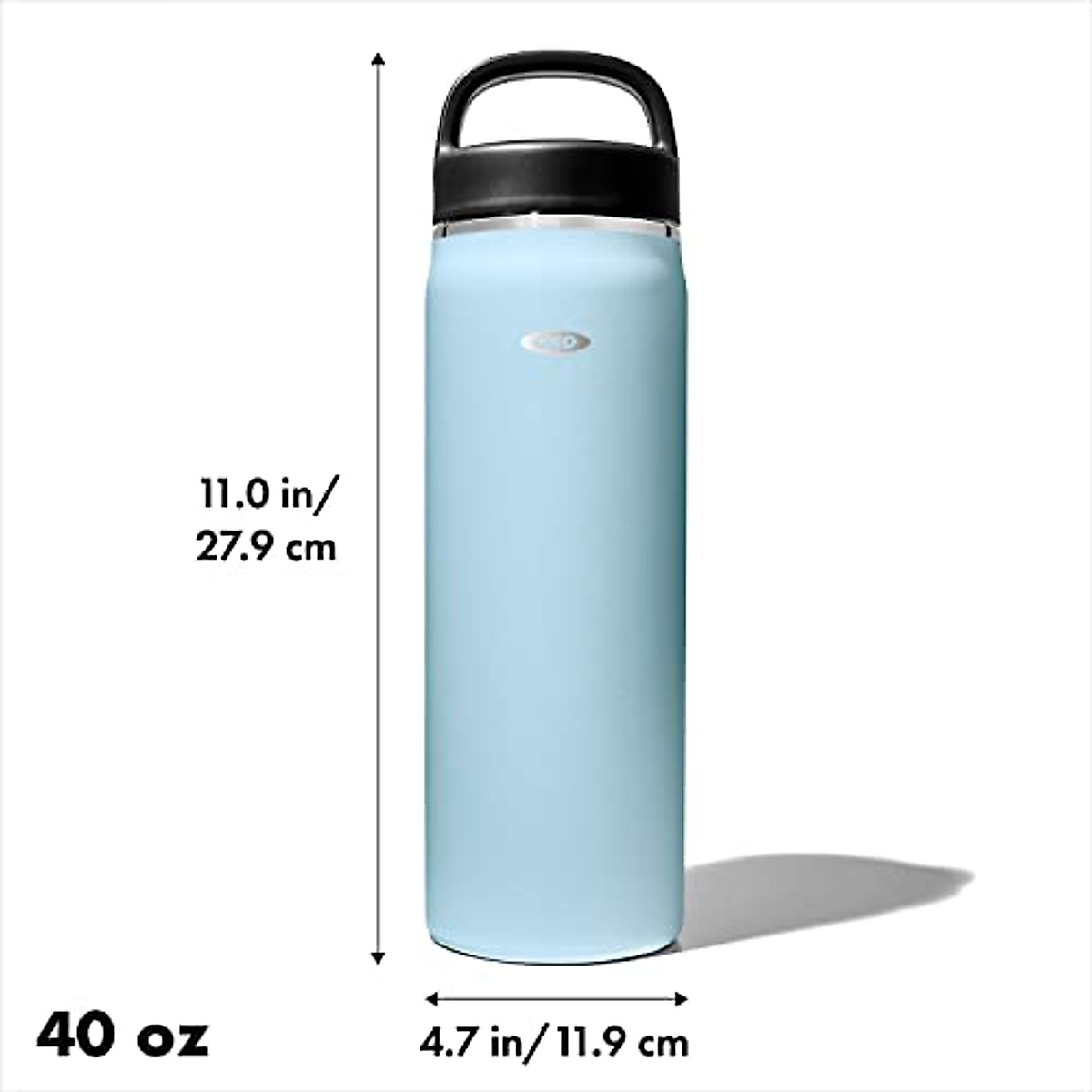 OXO 40 oz Insulated Handled Lid Water Bottle, Topaz Blue