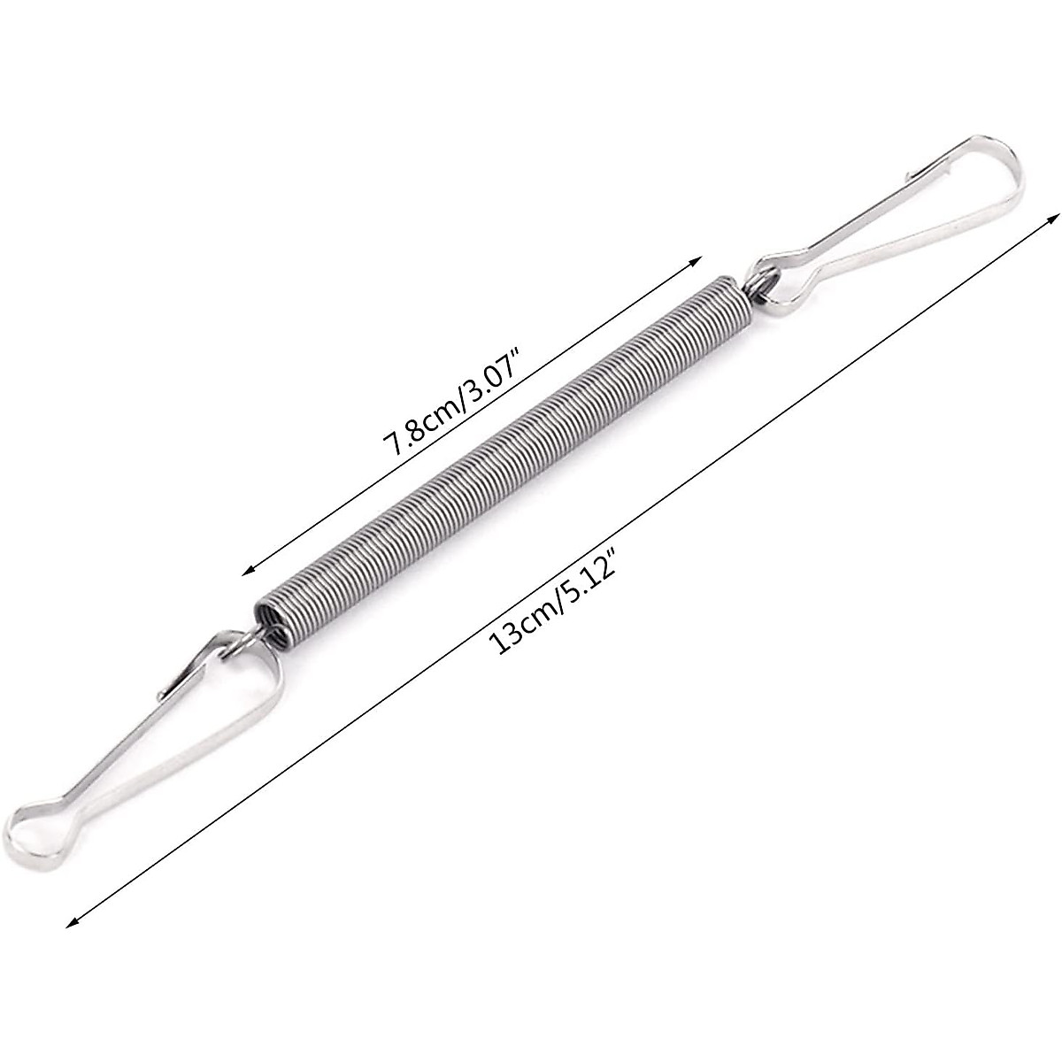 1Pc Silver Spring with Clip Used Singly Combination to Hold Water Dispenser Bottle for Animals Metal Spring Clip and Fasteners,Good Flexibility and Durable Pet Supplies,Feeding and Watering Supplies