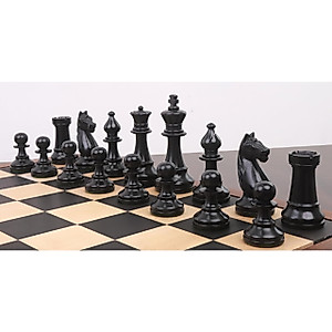 French Grandmaster's Staunton Chess Pieces Only Set- Antiqued Boxwood- 4.1" King