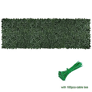Artificial Ivy Privacy Fence,U'Artlines Heavy Duty Artificial Hedges Fence and Faux Ivy Vine Leaf Decoration Screen Garden Wall Fence for Outdoor Garden Decor (39.5x118 Inch)