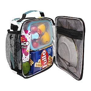 OREZI Childish Cute Dinosaur School Lunchbox for Boys Girls,Insulated Lunch Tote Bag with Adjustable Strap,Leakproof and Durable Lunch Cooler for Work Office