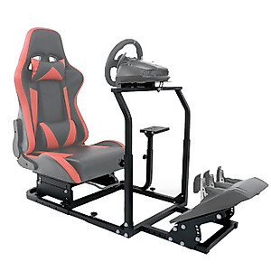 Minneer Driving Simulator Cockpit Superstable Mount Match Seat Fit for Logitech/Thrustmaster/Fanatec G29/G920/G923/G27/T248/TX Racing Steering Wheel Stand(Seat, Wheel, Pedals, Handbrake Not Included