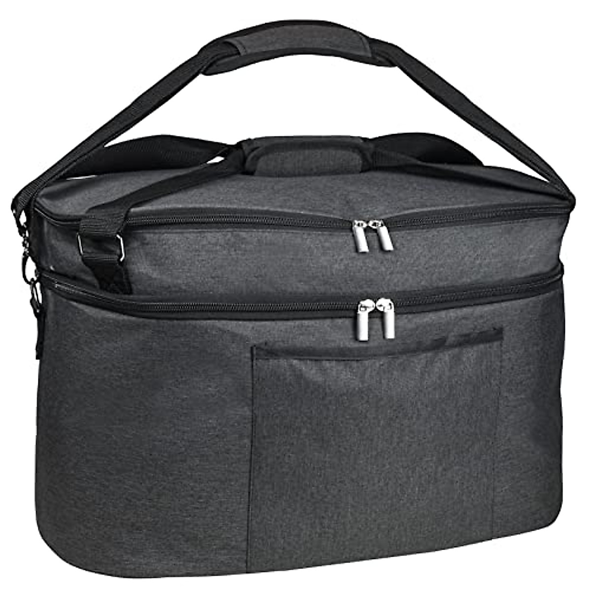 Slow Cooker Travel Bag for 6-8 Quart Pots | Locking Travel Bag with Secure Zip & Accessory Pocket | Insulated Carrier, Pot Holder Carrying Bags with Easy to Clean Inner Lining