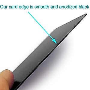 Ebamaz Metal Business Cards Anodized Aluminum Plaque Plate 86X54X0.8mm (Black, Blank,10PCS)