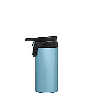 CamelBak Forge Flow Coffee & Travel Mug, Insulated Stainless Steel - Non-Slip Silicon Base - Easy One-Handed Operation - 12oz, Dusk Blue